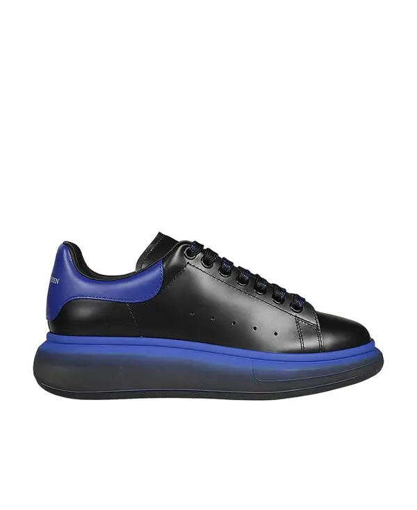 Alexander McQueen Leather Lace Up Sneakers - Black