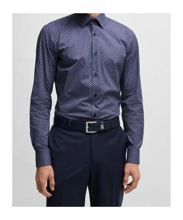 Hugo Boss Short Sleeve Shirt - Blue