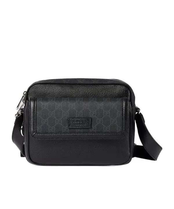 Gucci Gg Supreme Crossbody Bag - Black