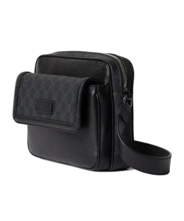 Gucci Gg Supreme Crossbody Bag - Black