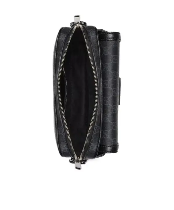 Gucci Gg Supreme Crossbody Bag - Black