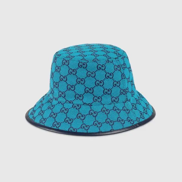 Gucci Gg Multicolor Bucket Hat - Blue