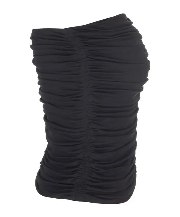 Saint Laurent Strapless Ruched Bustier