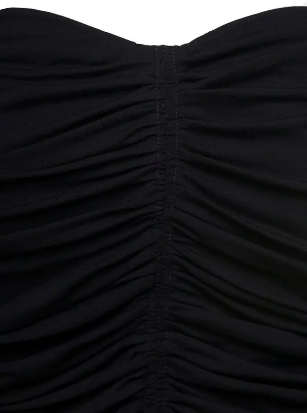 Saint Laurent Strapless Ruched Bustier