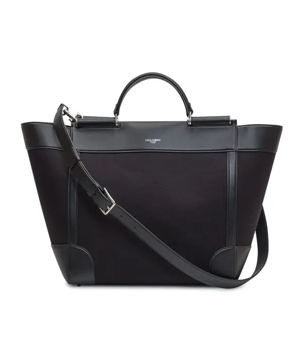 Dolce & Gabbana Logo Printed Tote Bag - Black