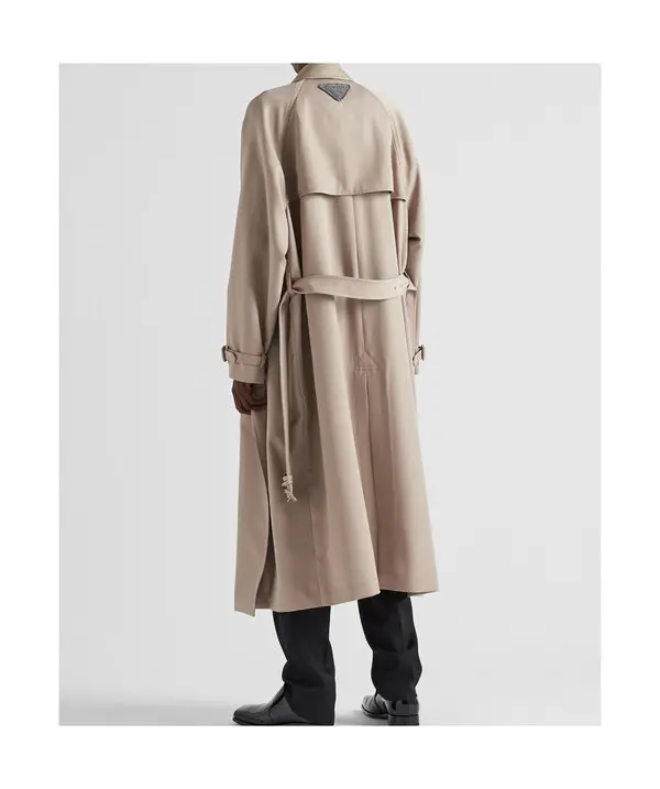 Prada Belted Button-up Coat