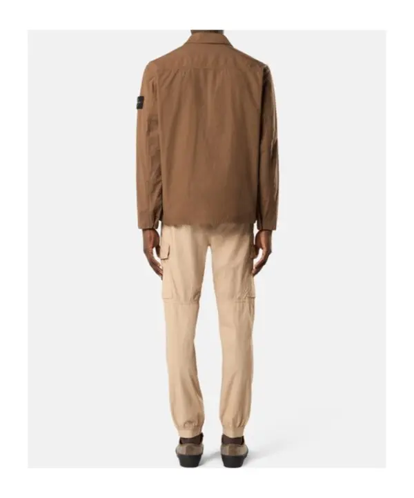 Stone Island Comfort-fit Zipper-up Overshirt - Umber