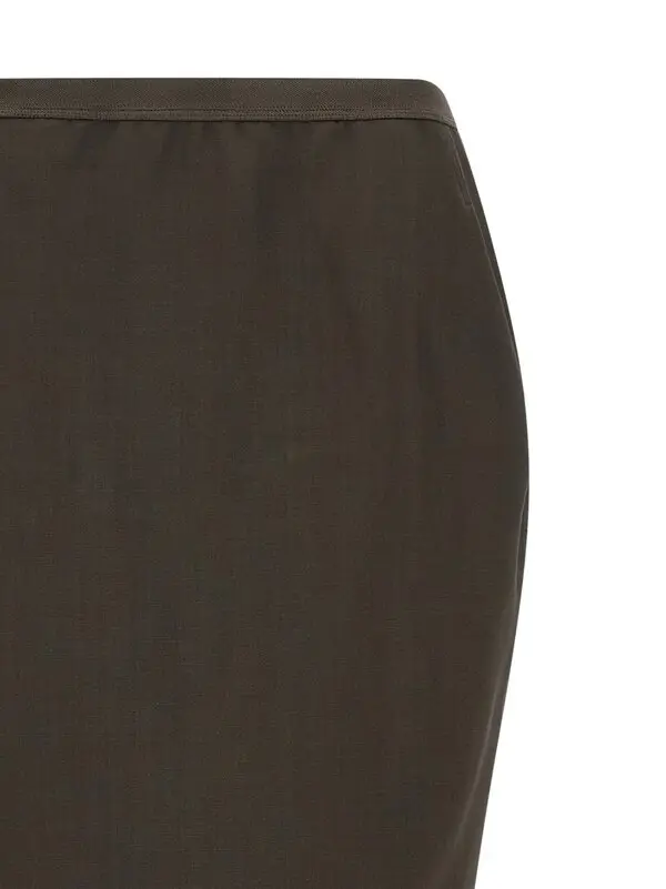 Rick Owens Back Slit Maxi Skirt - Black