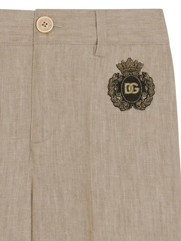 Dolce & Gabbana Logo Appliqué Chinos