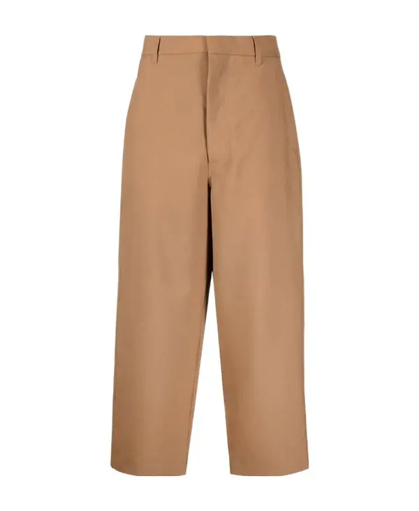 Marni Cropped Straight Leg Trousers - Nude