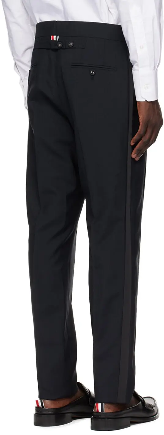 Thom Browne Mid-waisted Skinny Trousers - Black