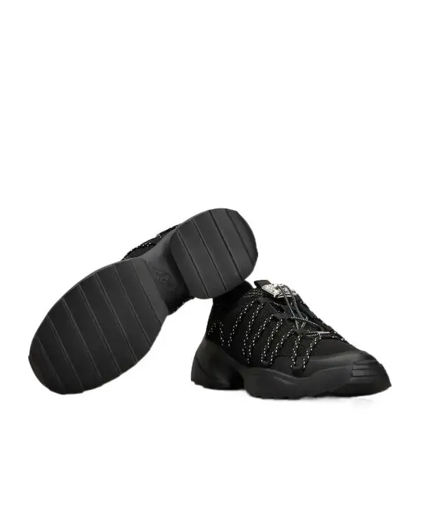 ROGER VIVIER Sacai Viv' Zag Lace-up Sneakers - Black