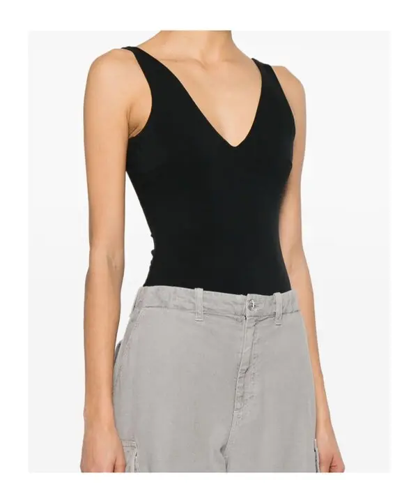 ENTIRE STUDIOS V-neck Bodysuit - Black