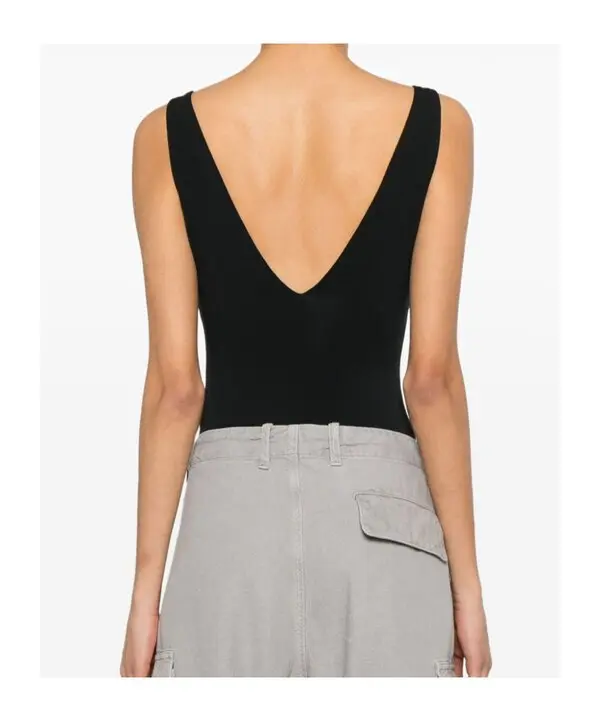 ENTIRE STUDIOS V-neck Bodysuit - Black