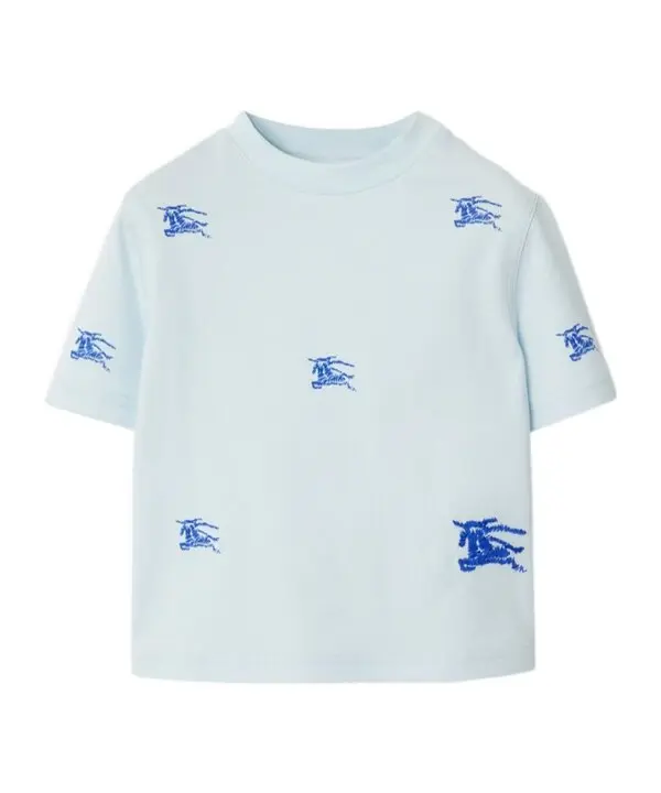 Burberry Logo-print Cotton T-shirt - Blue