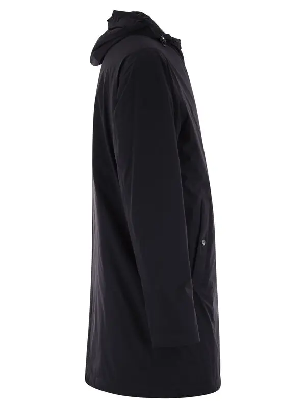 Herno Hooded Zip-up Casual Jacket - Black