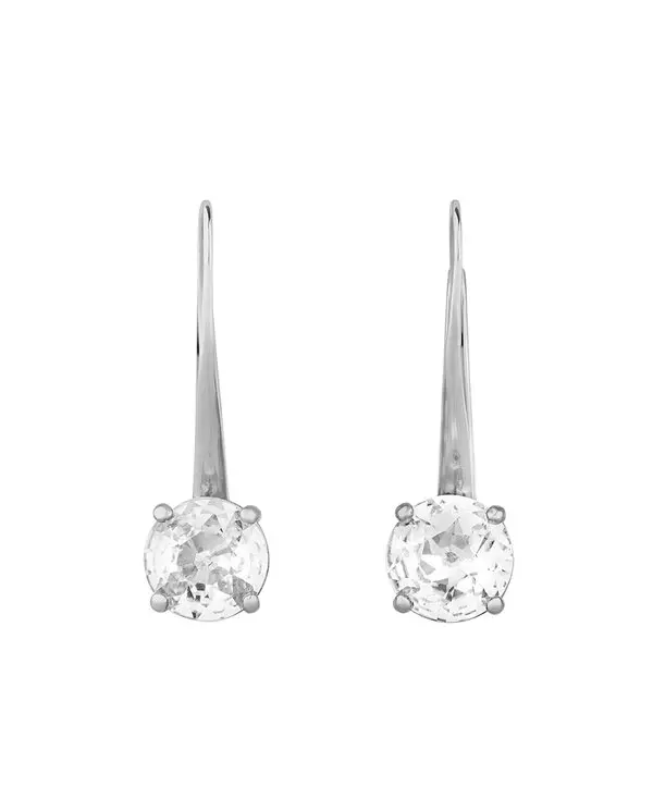 Balenciaga Crystal Cubic Zirconia Dangle Earrings - Silver