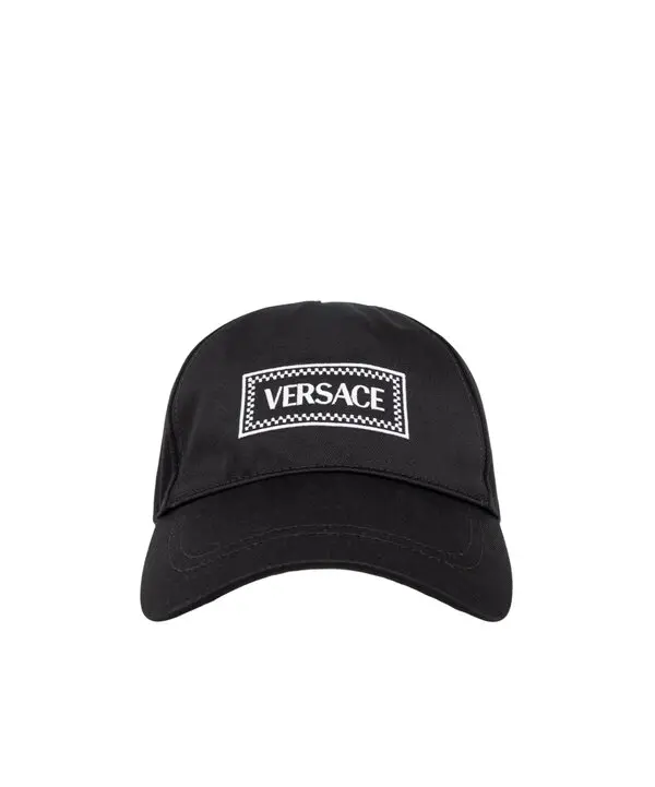 Versace Logo-embroidered Baseball Cap - Black