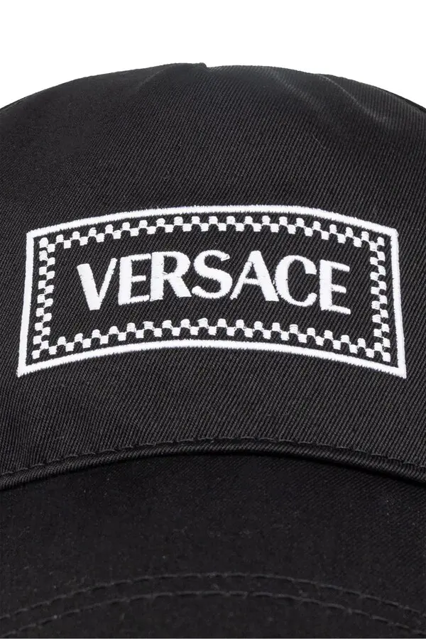 Versace Logo Embroidered Baseball Cap
