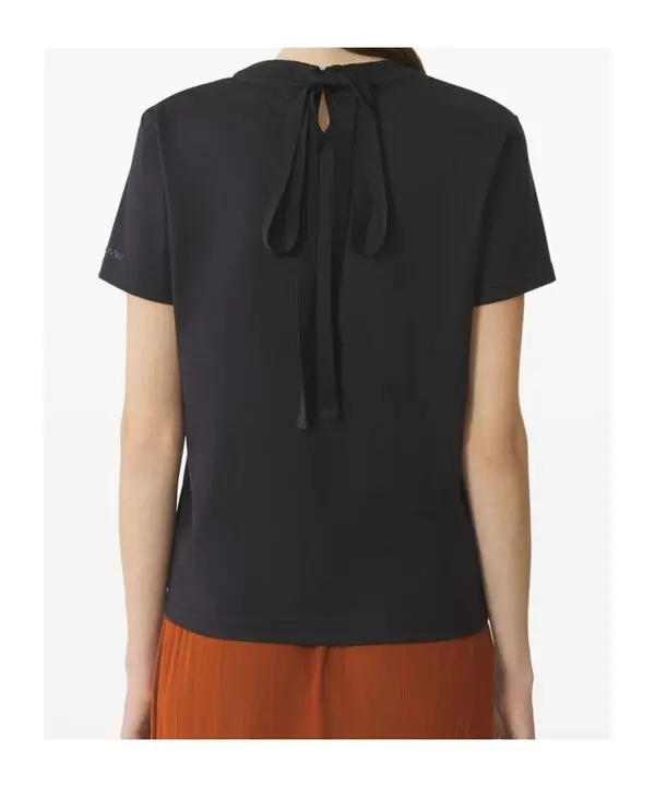 LANVIN Tie-back Crewneck T-shirt - Black