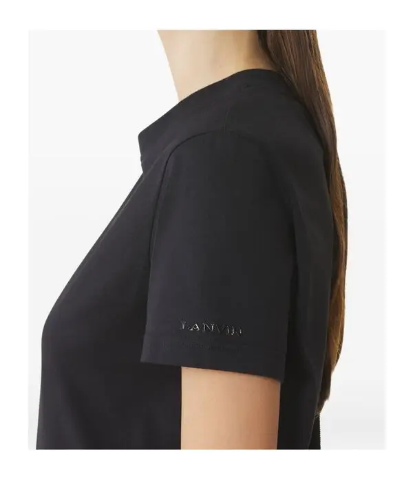 LANVIN Tie-back Crewneck T-shirt - Black