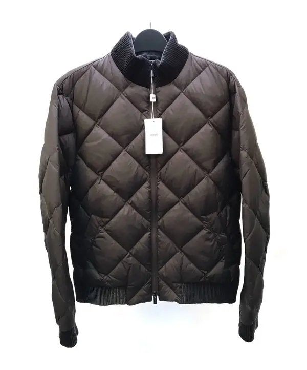 Emporio Armani Quilted High-neck Down Jacket - Black