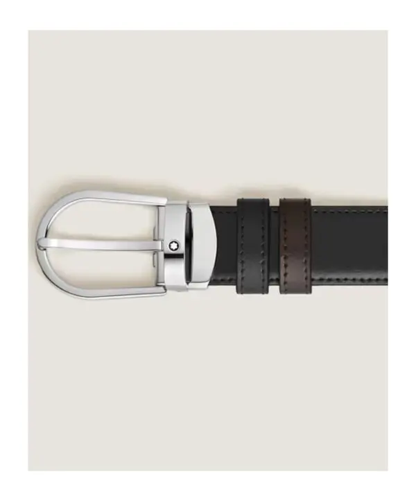 Montblanc Horseshoe 30 Mm Reversible Belt In Meisterstück Leather