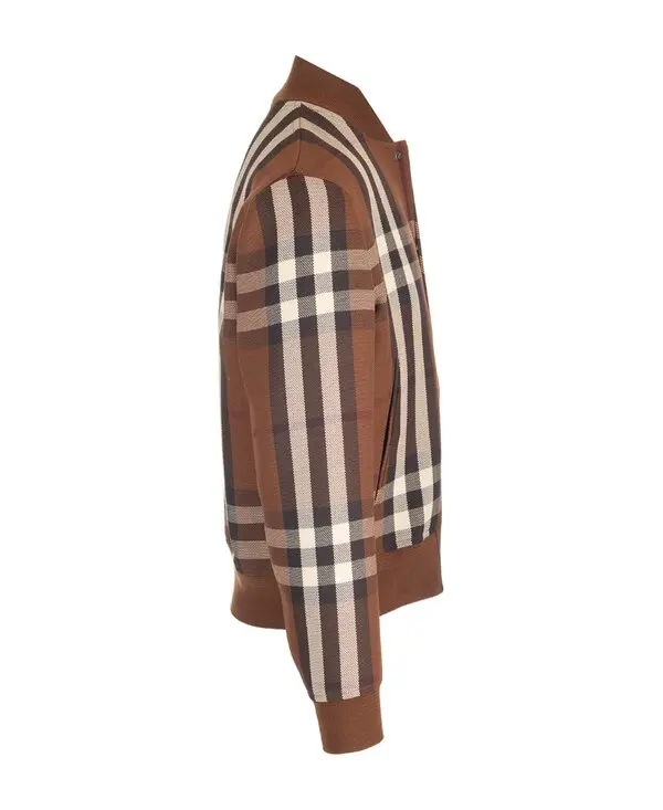 Burberry Checked Wool-blend Bomber Jacket