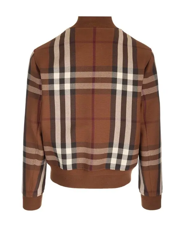 Burberry Checked Wool-blend Bomber Jacket