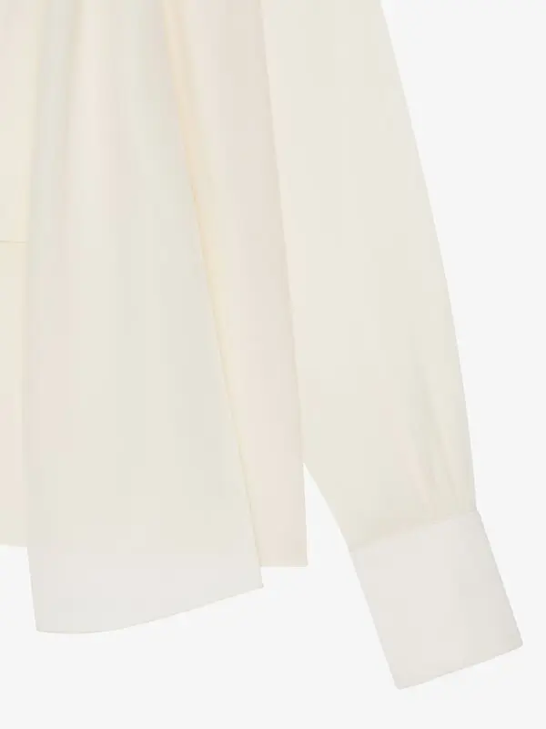 Givenchy 4g Motif Tie Neck Blouse - Eggshell Yellow