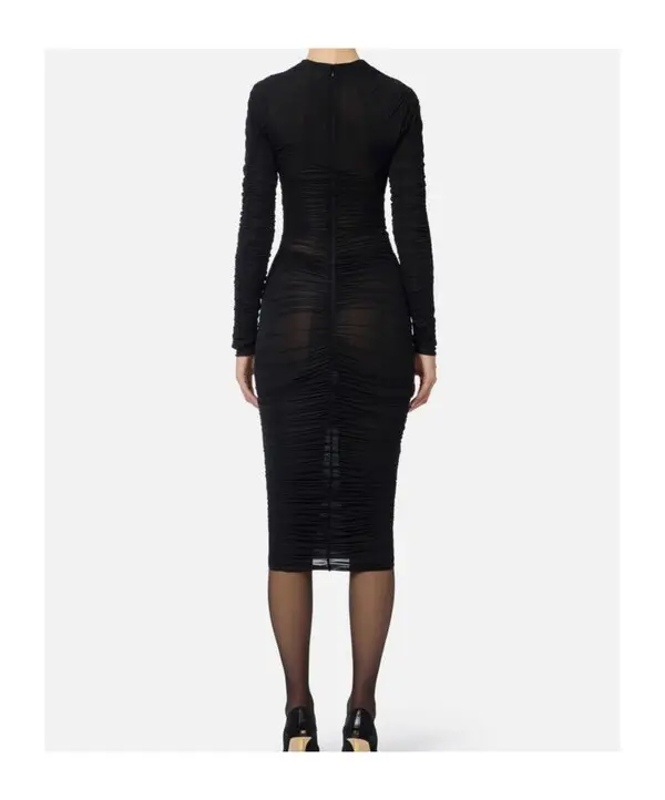 Elisabetta Franchi Draped Jersey Midi Dress