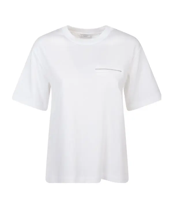 Peserico Short-sleeved Crewneck T-shirt - White