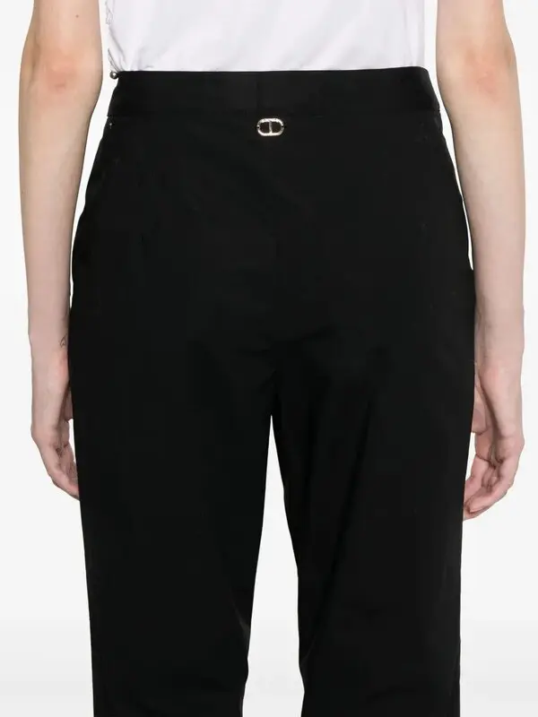 TWINSET Straight Leg Trousers - Black