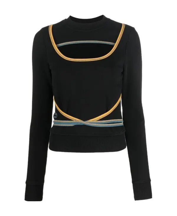 DIESEL® Oval-d Embroidered Long-sleeved Top