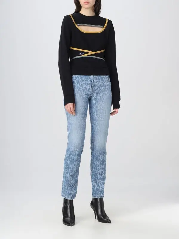 DIESEL® Oval-d Embroidered Long-sleeved Top