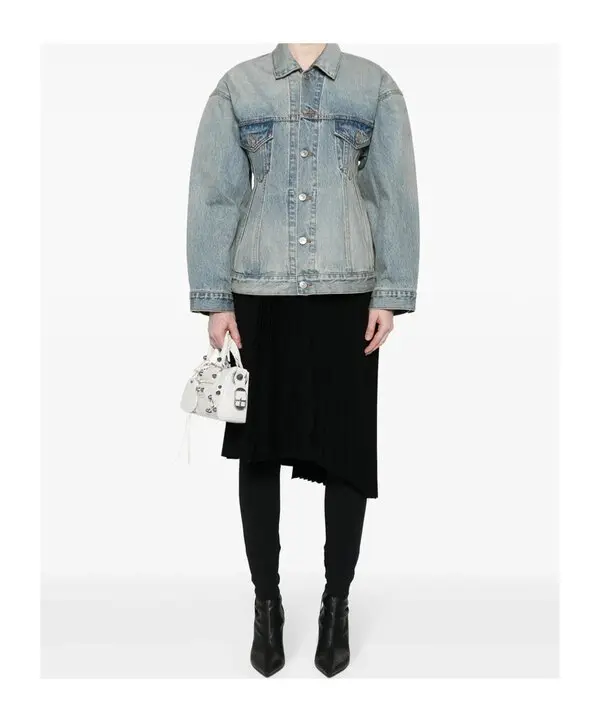 Balenciaga Collared Button-up Denim Jacket