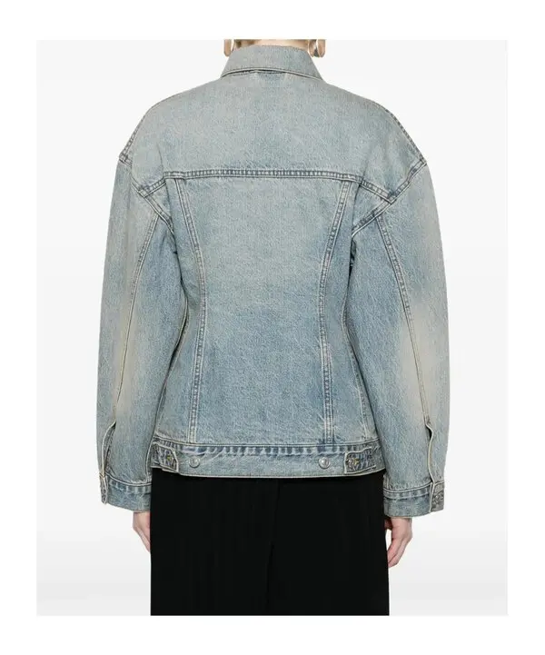 Balenciaga Collared Button-up Denim Jacket