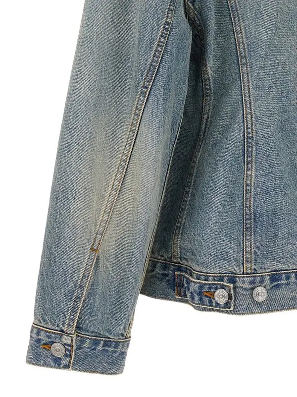 Balenciaga Collared Button-up Denim Jacket