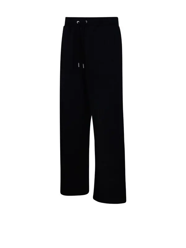 AMI Paris Drawstring Wide-leg Trousers - Black