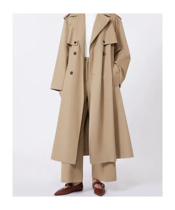 Max Mara Wide Leg Flap Pocket Trousers - Nude