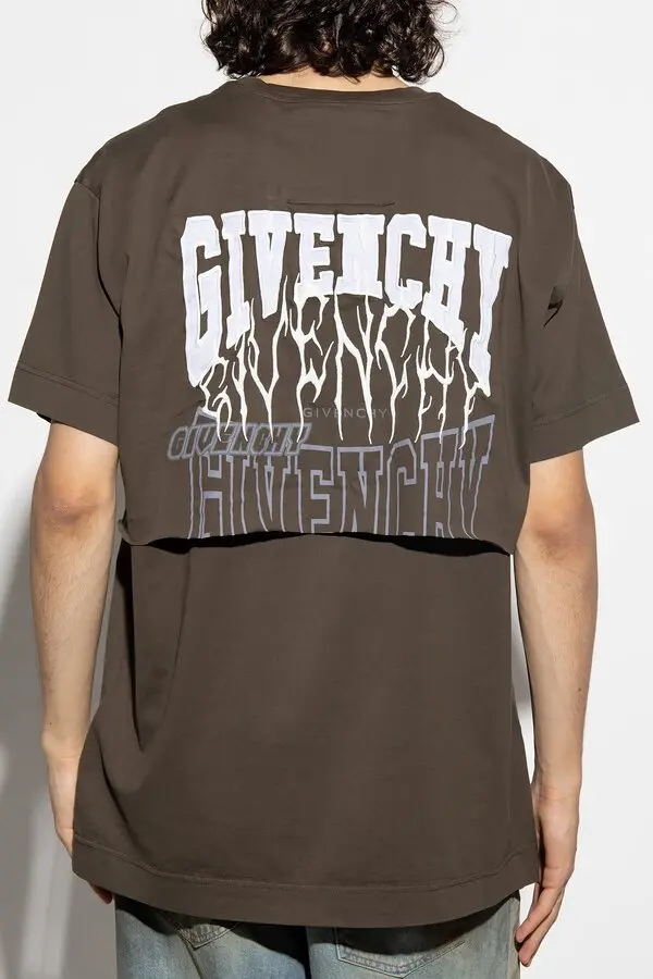 Givenchy Logo Printed Layered T-shirt - Brown