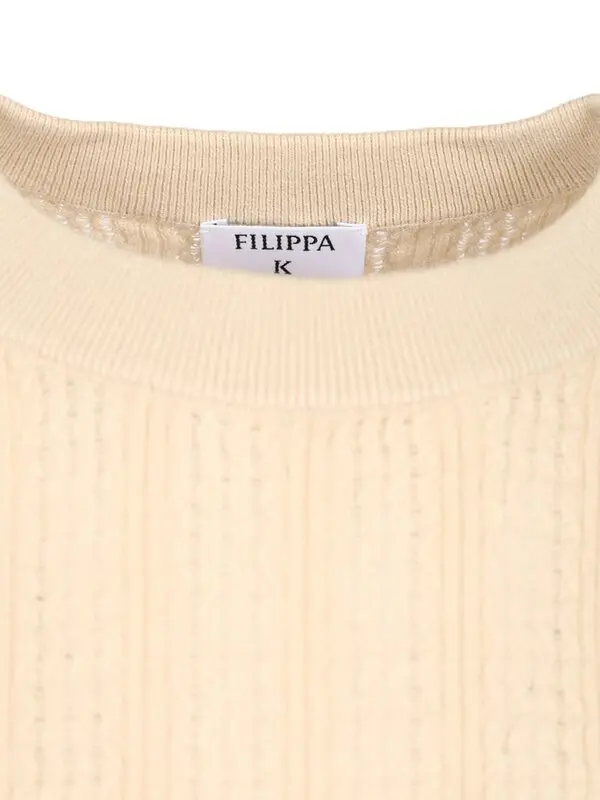 Filippa K Organic Cotton Lace Knit Sweater