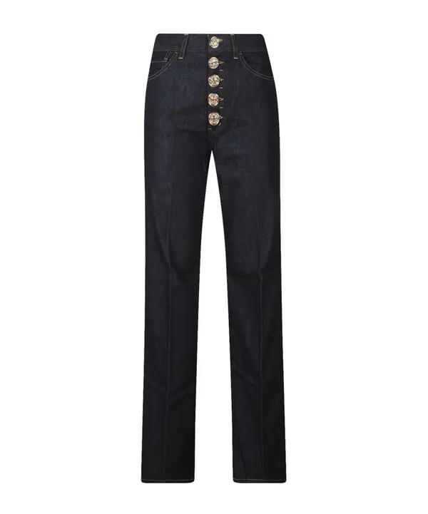 DONDUP High Rise Buttoned Flared Jeans