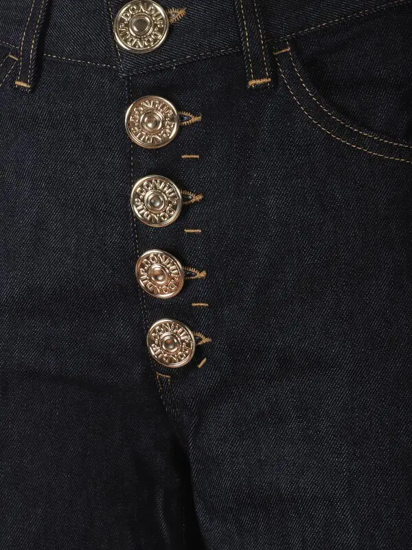 DONDUP High Rise Buttoned Flared Jeans