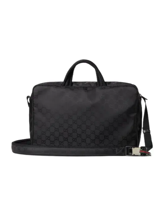 Gucci Allover Gg Motif Zipped Suitcase Bag