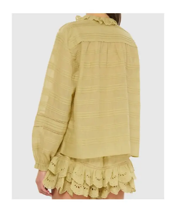 Isabel Marant Étoile Peline Embroidered Ruffled Blouse