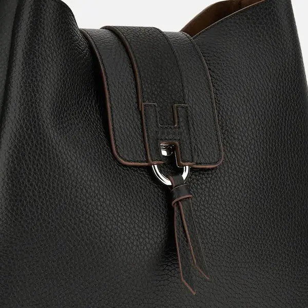 Hogan Trend Hobo Shoulder Bag - Black