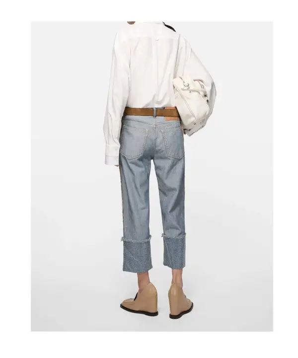 Acne Studios Side-stripe Embellished Cuff Jeans - Gray