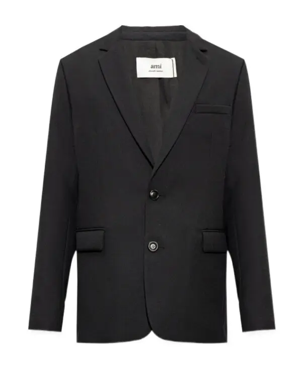 Ami Single Breasted Tailored Blazer - Black