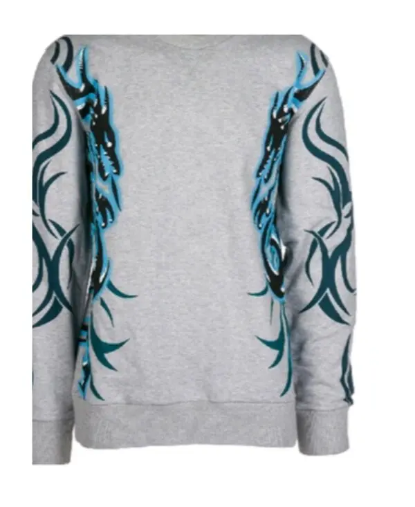 LANVIN Printed Long Sleeve Crewneck Sweatshirt